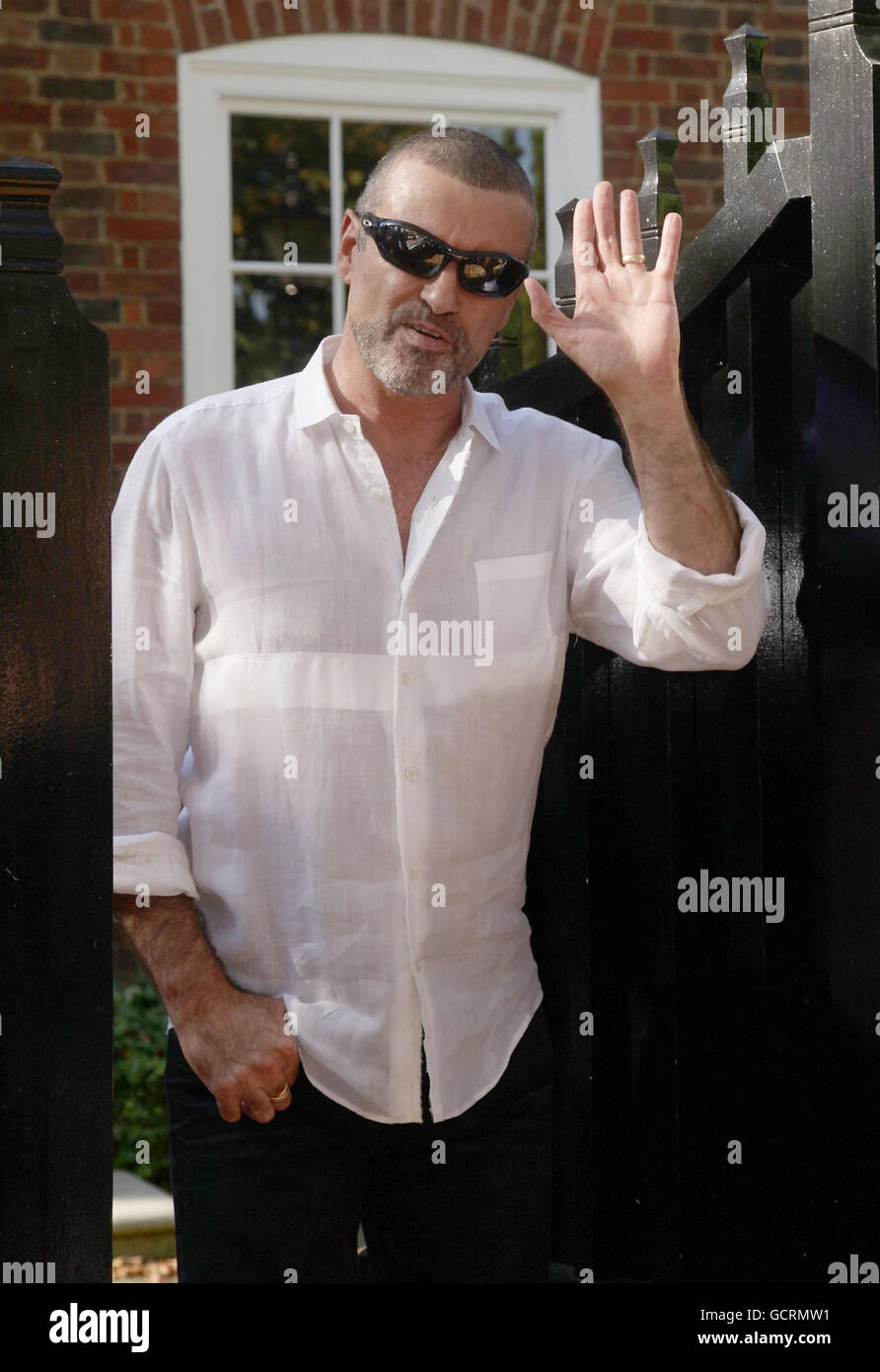 George Michael case. Pop star George Michael outside his house in ...