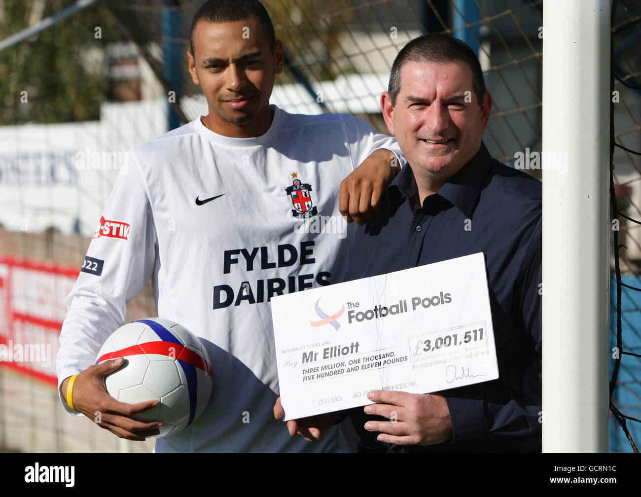 Triple millionaire pools winner Stock Photo - Alamy