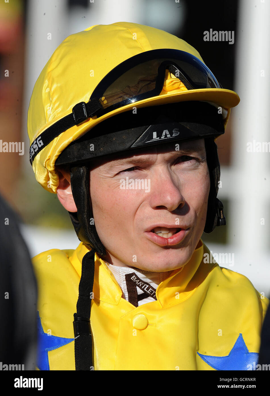 Horse Racing - Kempton Park. Jockey Jamie Spencer Stock Photo - Alamy
