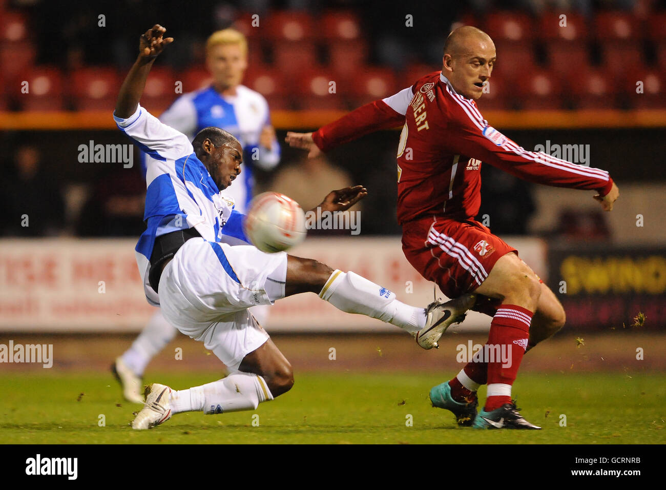 Swindon Town's Scott Cuthbert and Bristol Rovers' Jo Kuffour Stock ...