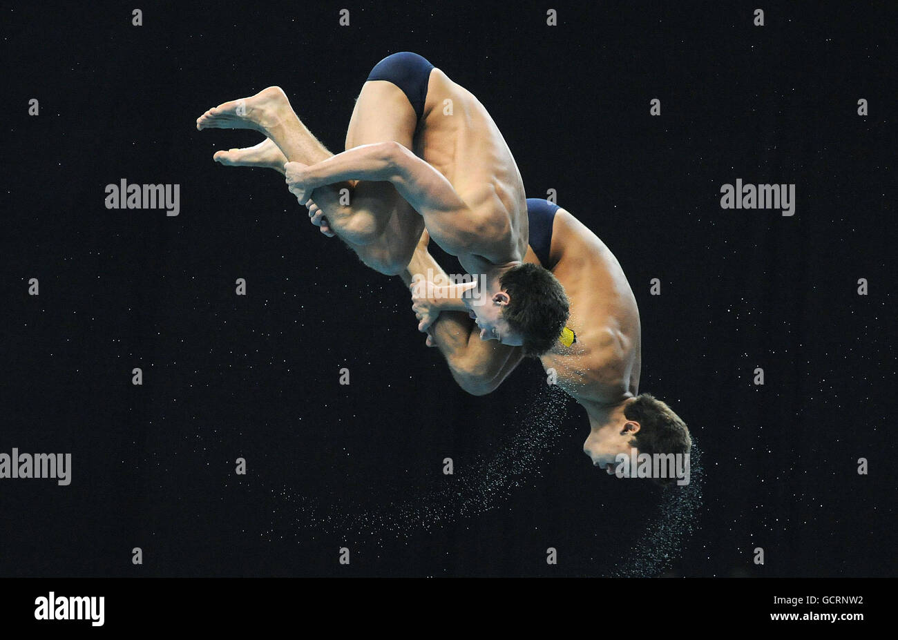 England's Max Brick and Tom Daley on their way to a gold medal in the ...