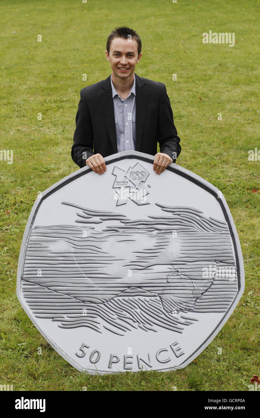 With his olympic 50p coin designs for aquatics and gymnastics hi-res ...