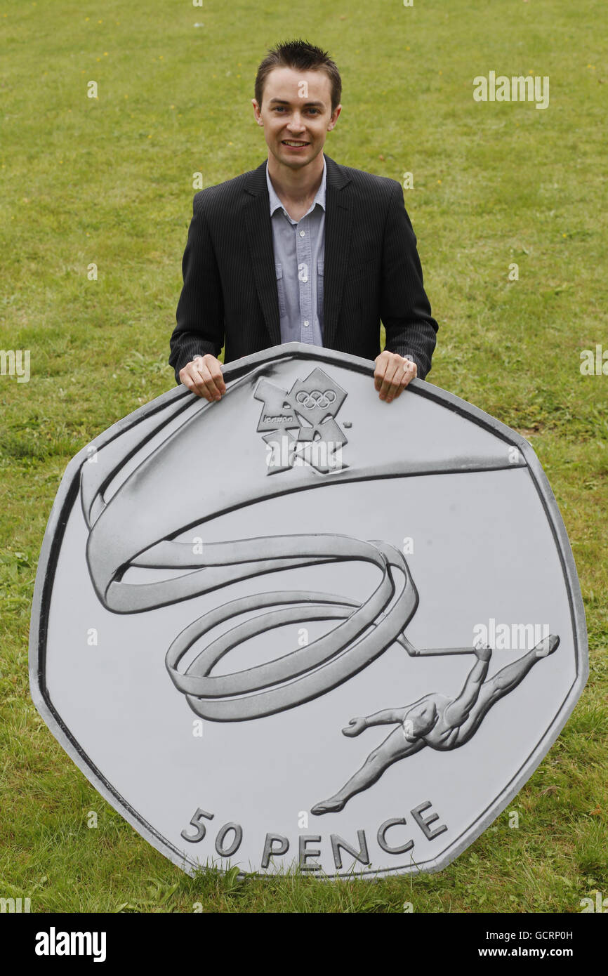 With his olympic 50p coin designs for aquatics and gymnastics hi-res ...