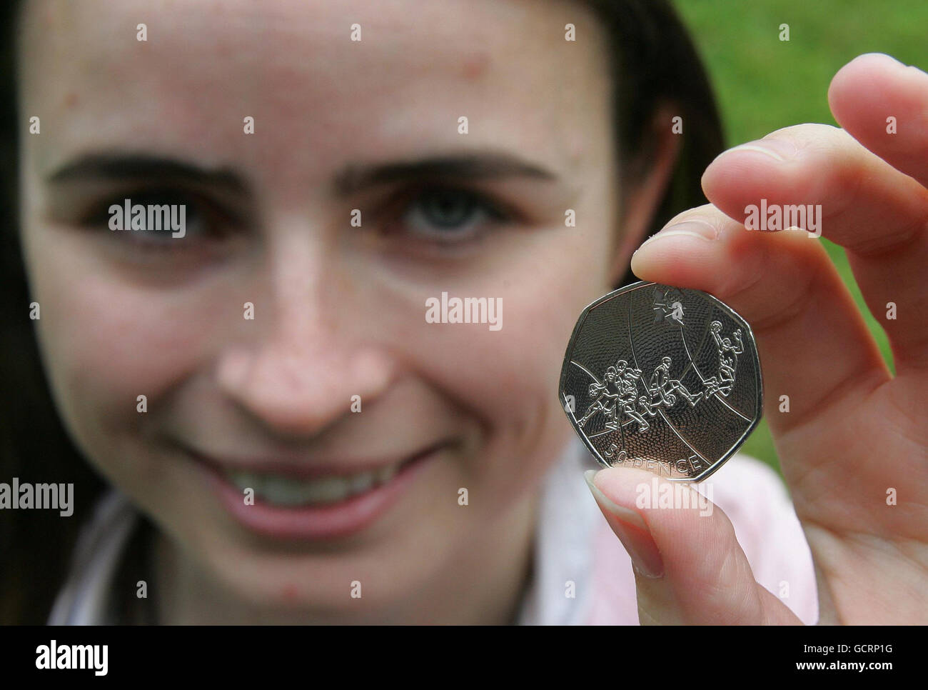 Sarah Payne from Cardiff with her Olympic 50p coin design for ...