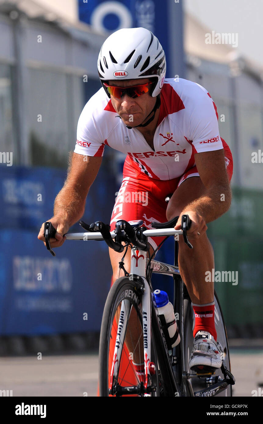 Jersey's Christian Spence in the Men's Individual Time Trial during Day ...