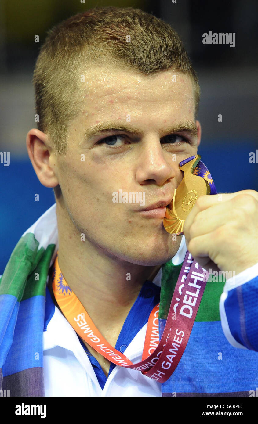 Scotland's Callum Johnson celebrates winning the gold medal in the ...