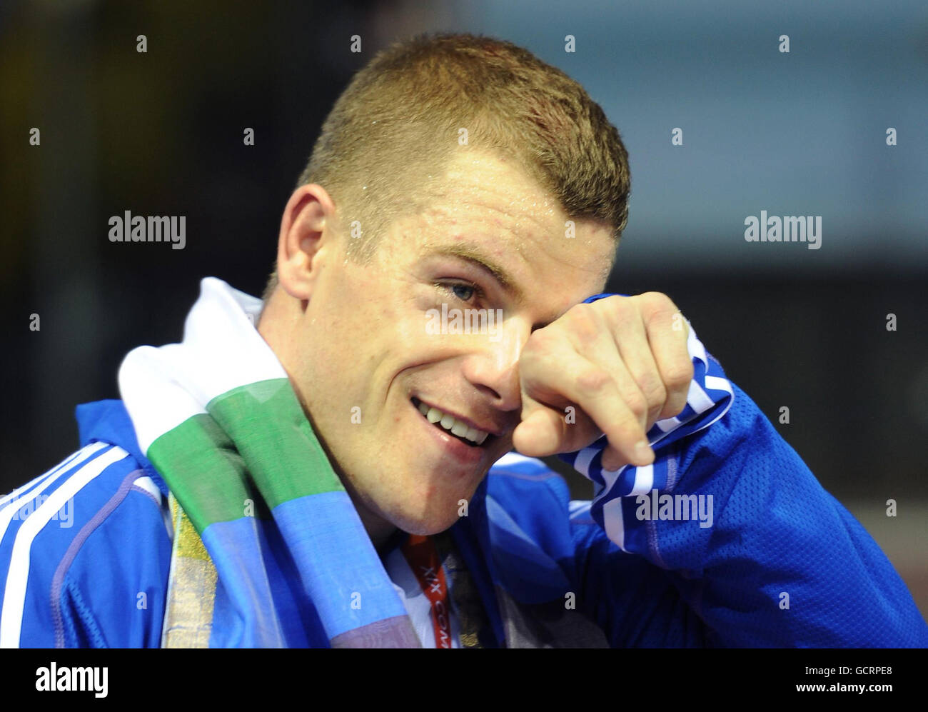 Scotland's Callum Johnson celebrates winning the gold medal in the ...