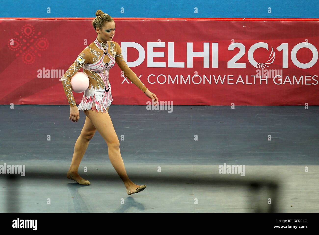 Cyprus' Chrystalleni Trikomiti finishes her routine after dropping the ...