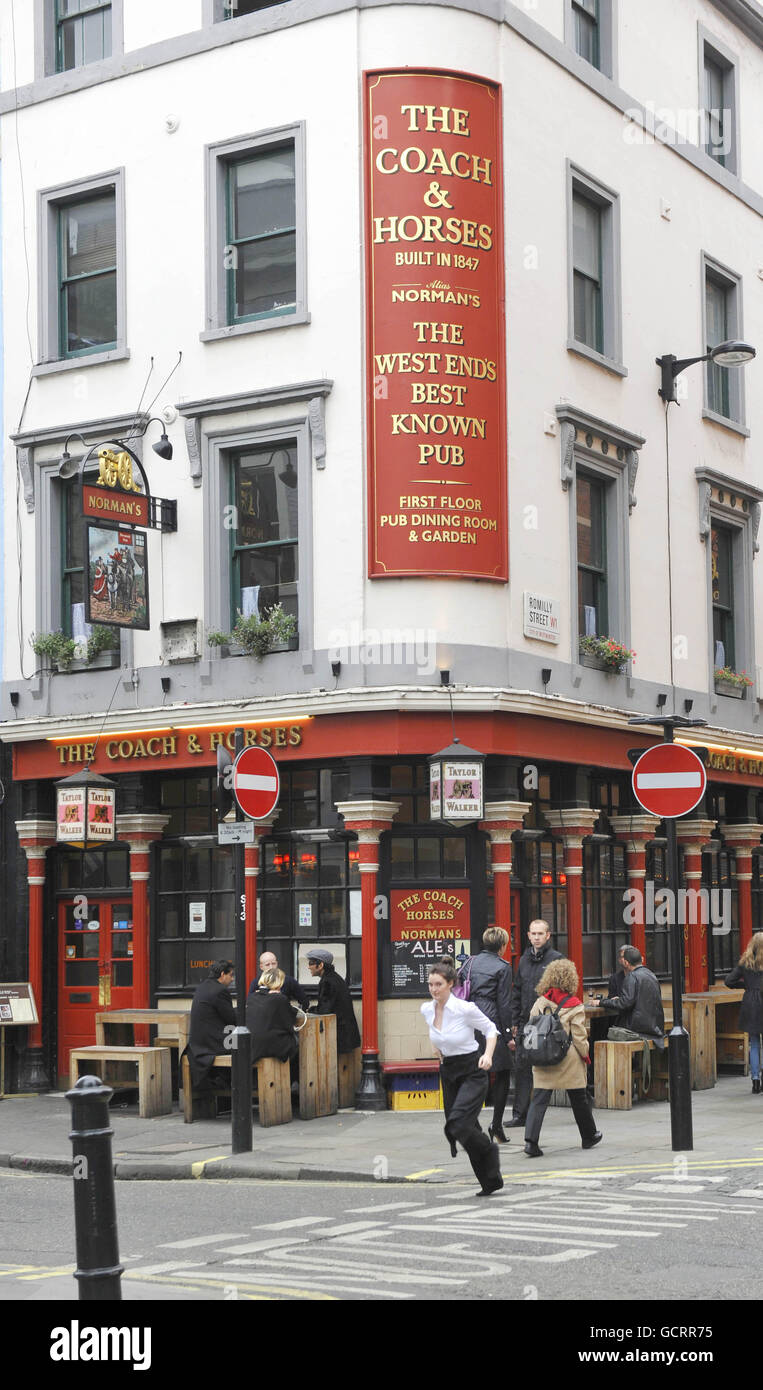 The Coach and Horses pub stock Stock Photo - Alamy
