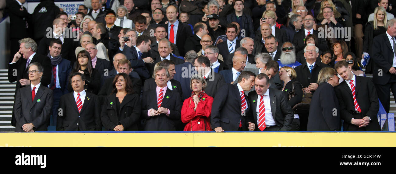 The new Liverpool board in the stands at Goodison including (all front ...