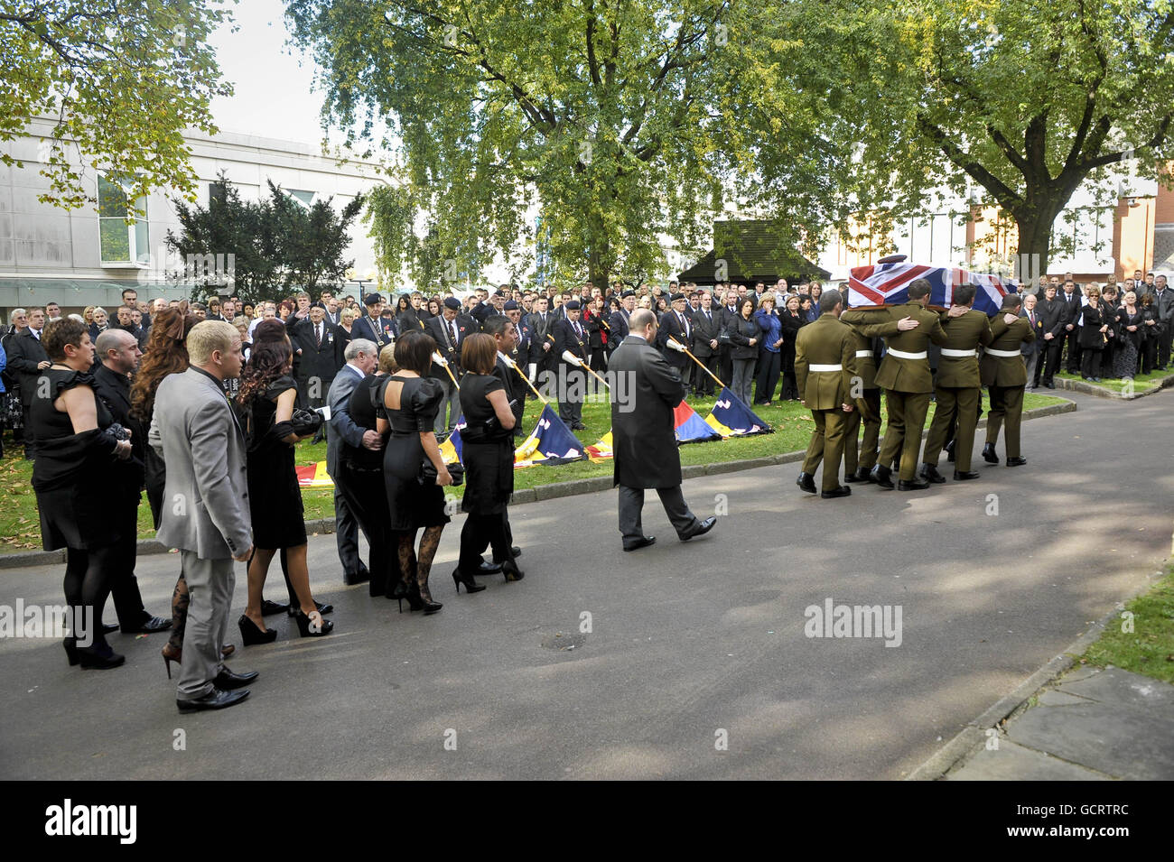 Funeral for Corporal Matthew Thomas Stock Photo - Alamy