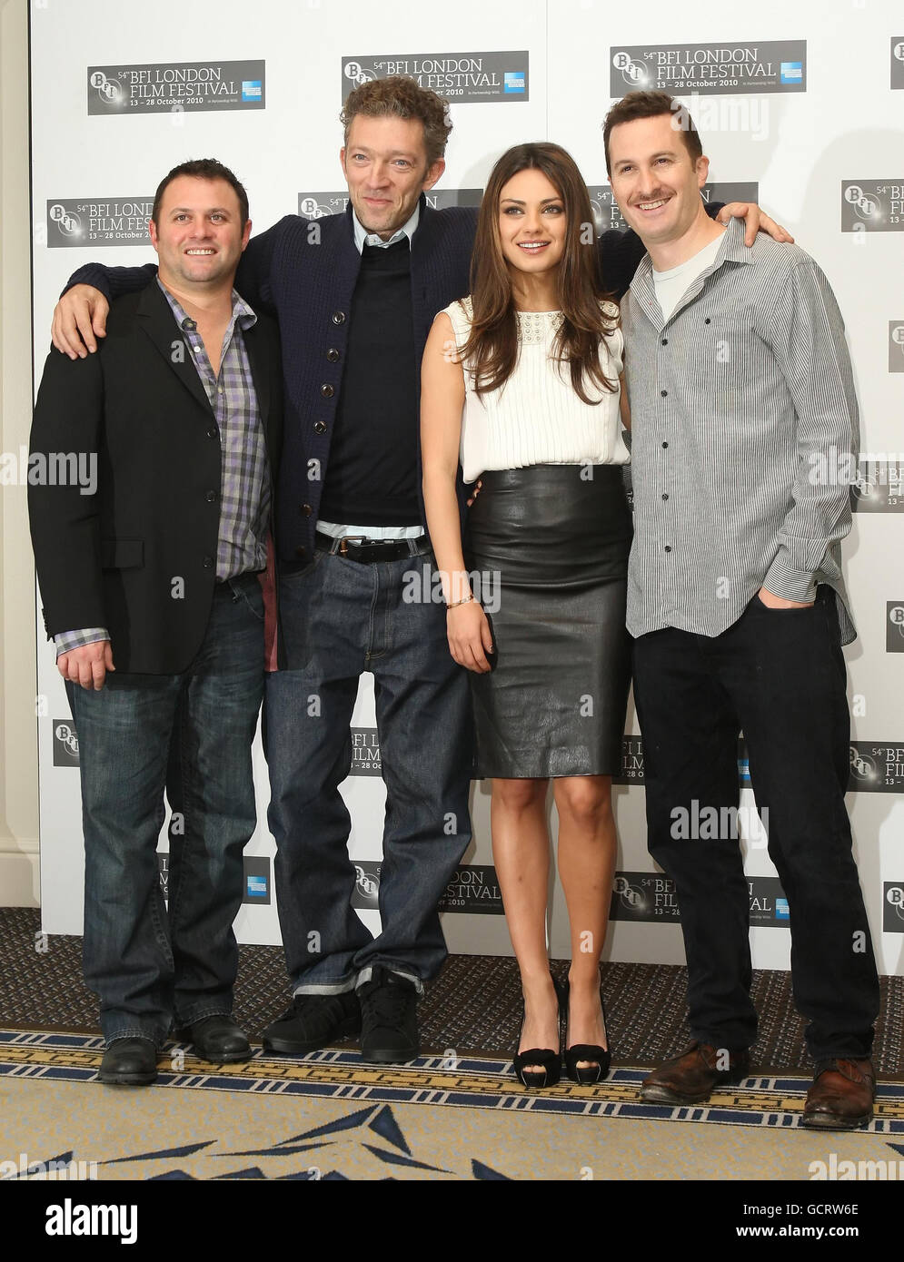 (Left to right) Producer Scott Franklin, actor Vincent Cassel, actress ...