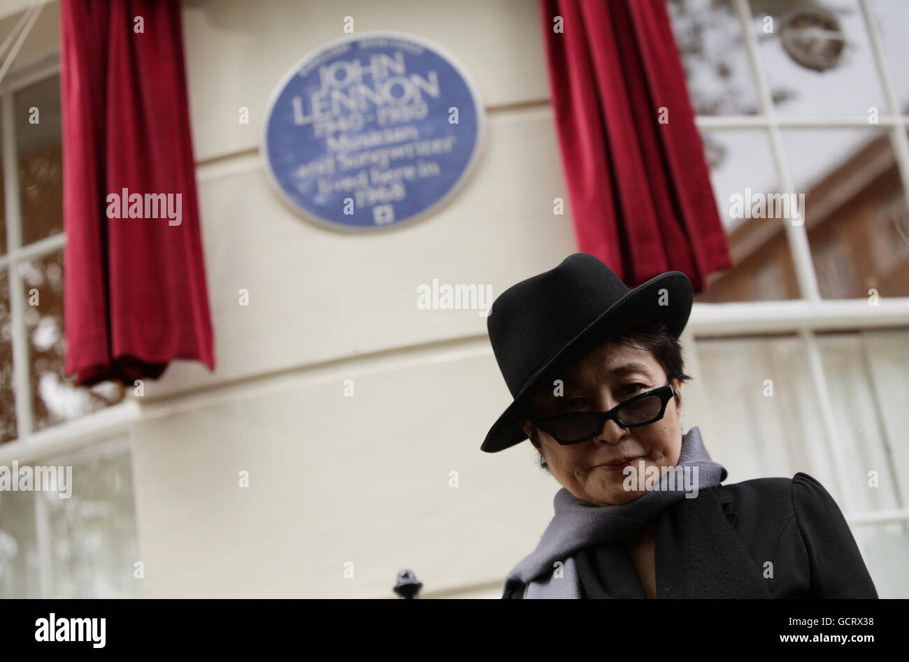 John Lennon blue plaque Stock Photo - Alamy