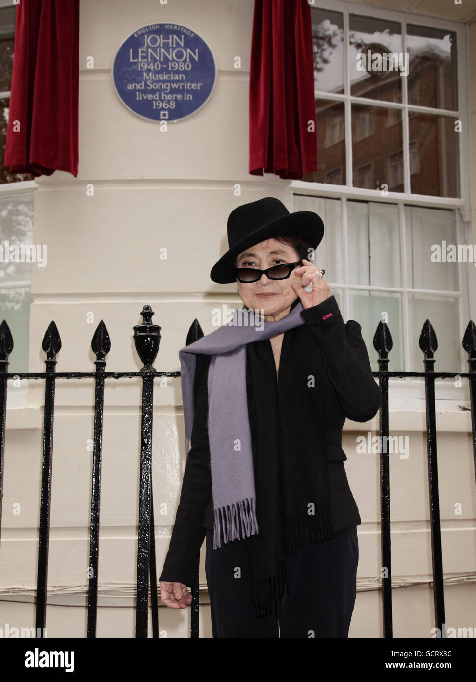 John Lennon blue plaque Stock Photo - Alamy