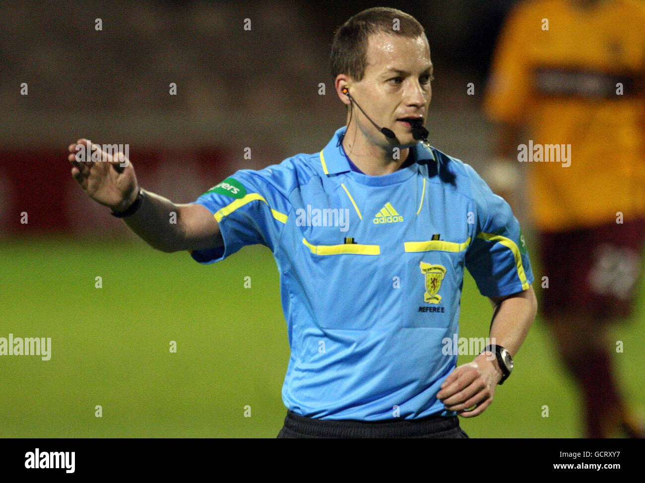 Referee Willie Collum in his first game since taking charge of the ...