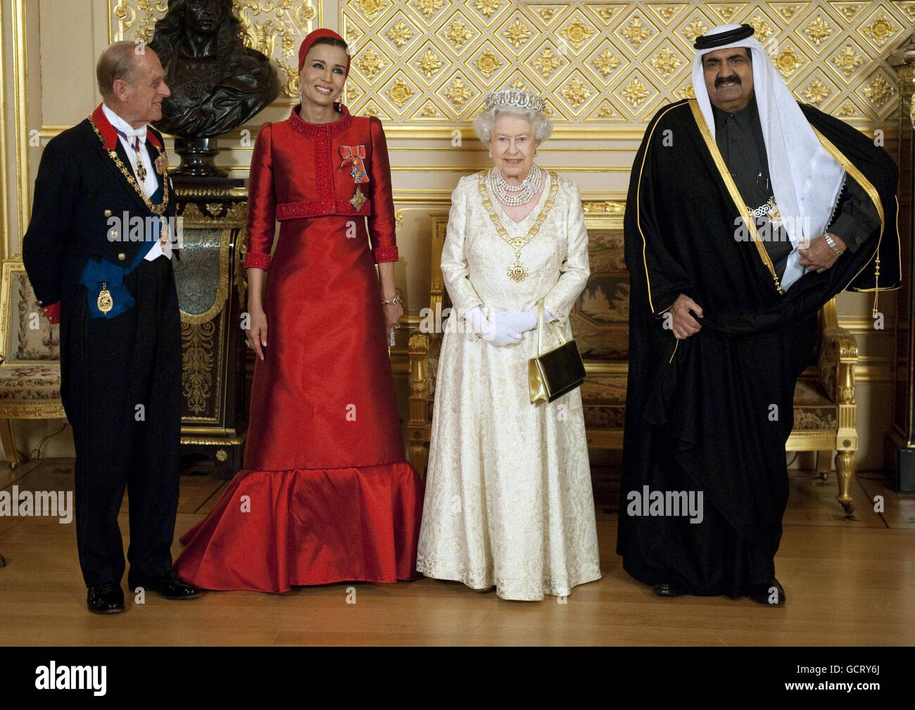 Banquet held during their state visit at windsor castle hi-res stock ...