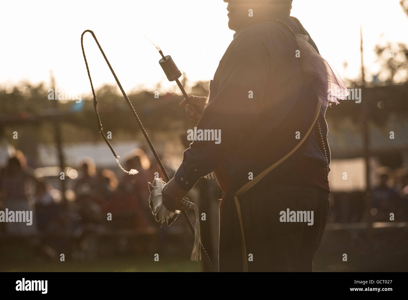 Kiowa gourd dancers at gourd dance pow-wow in Carnegie, Oklahoma Stock ...