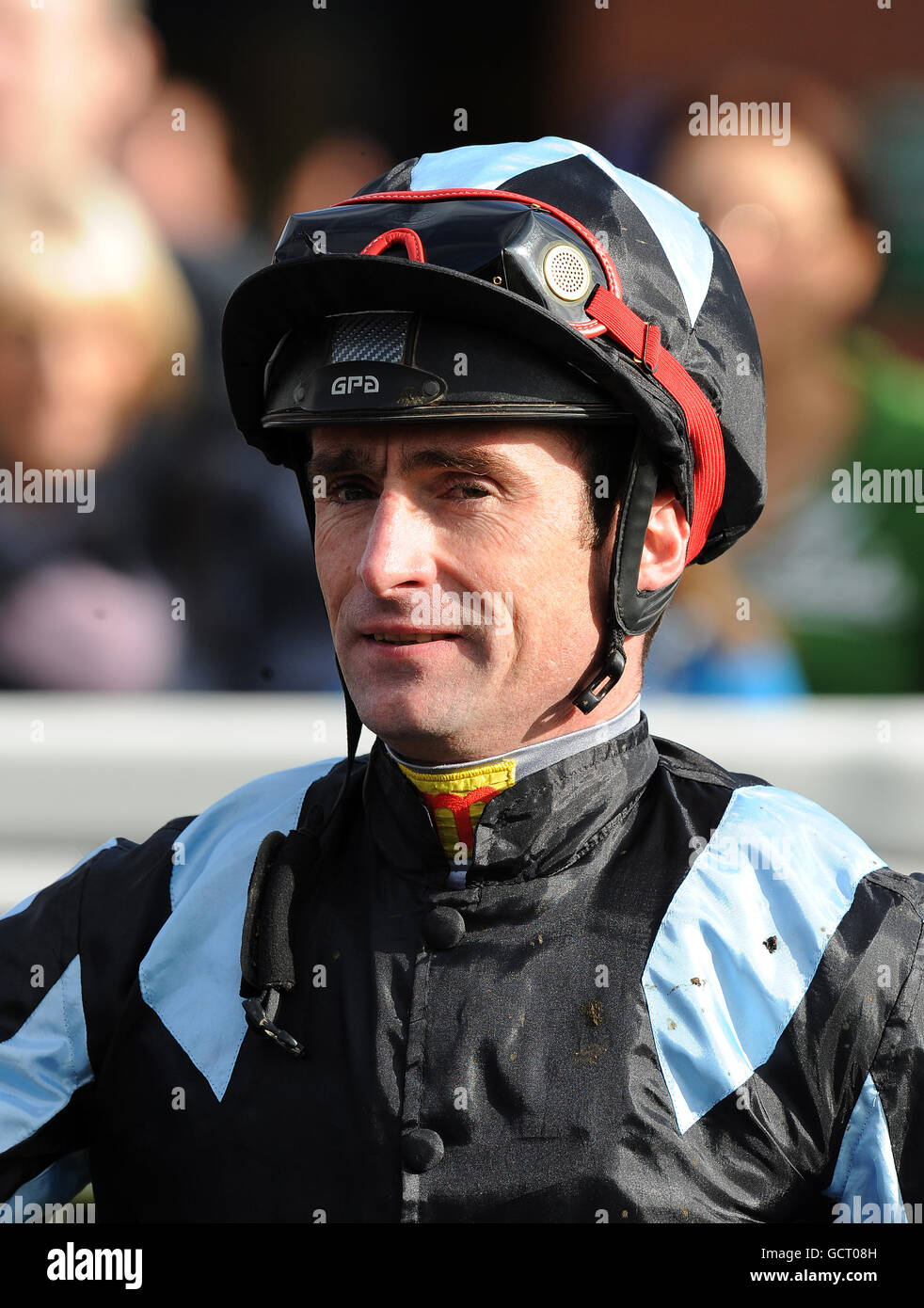 Jockey dane oneill at nottingham racecourse hi-res stock photography ...