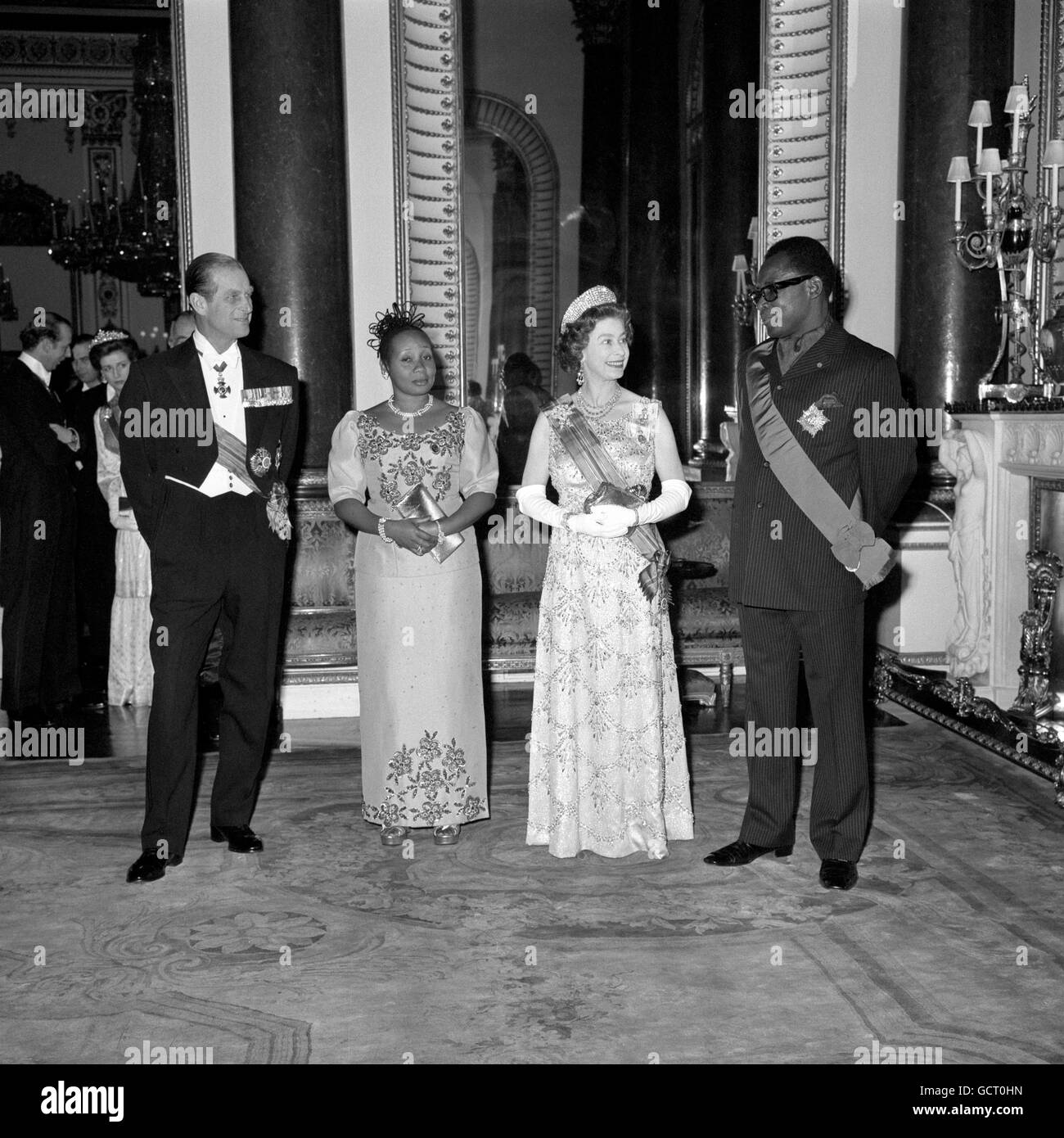 President Mobutu of Zaire and his wife, Marie-Antoinette Mobutu, with ...