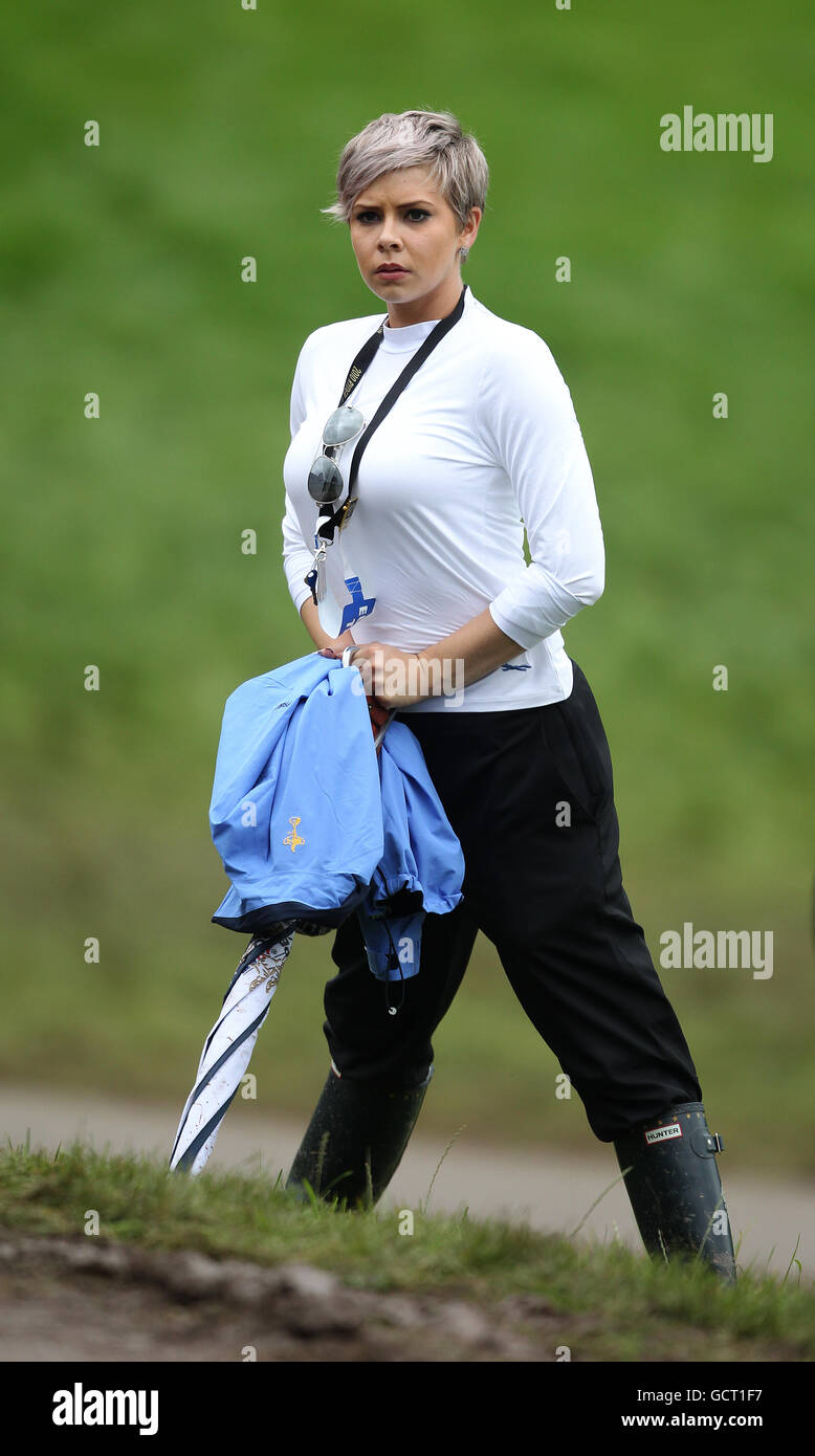 Holly Sweeney, Rory McIlroys girlfriend, watches his match Stock Photo ...