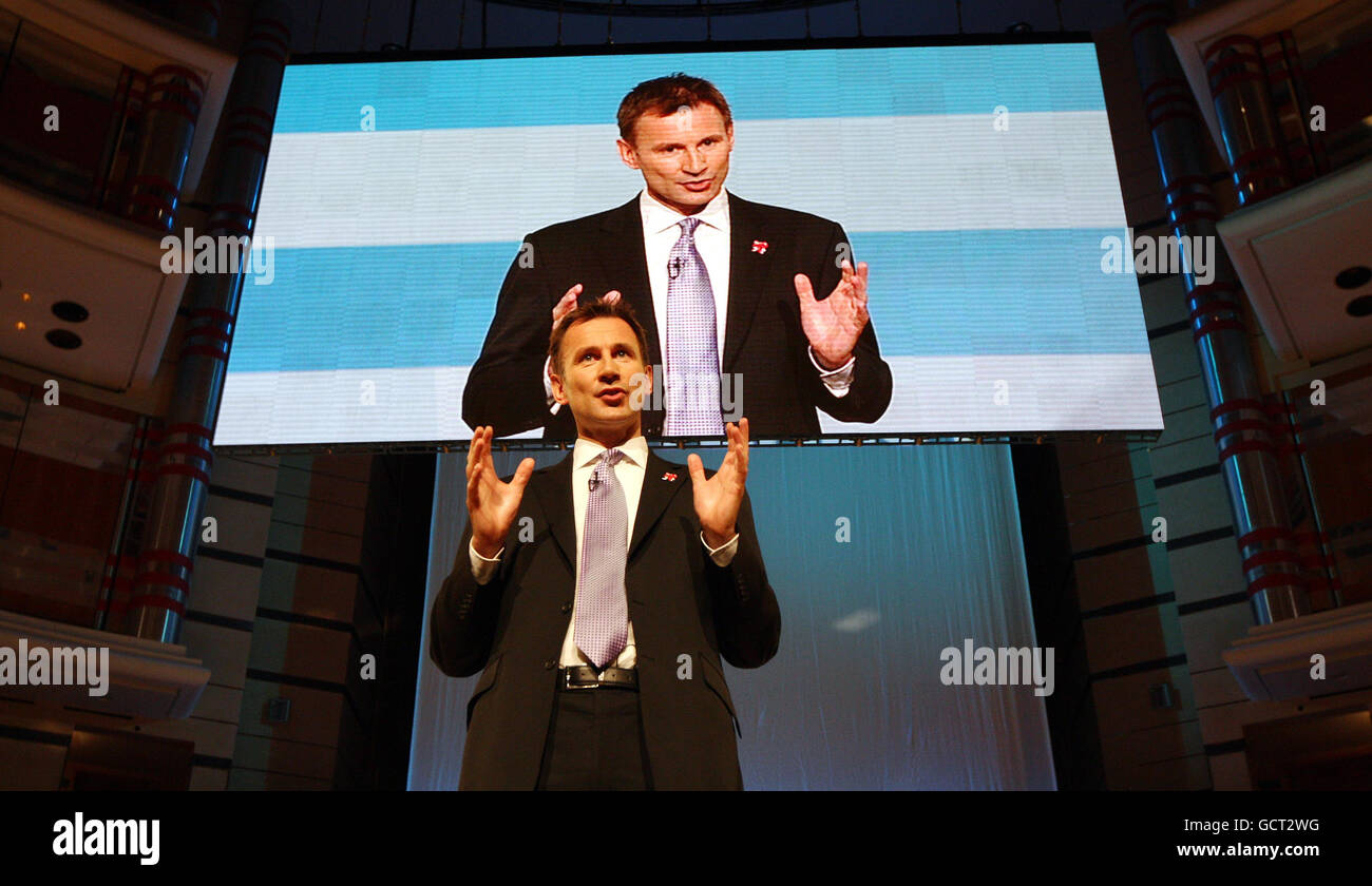 Secretary of State for Culture, Olympics, Media and Sport, Jeremy Hunt ...