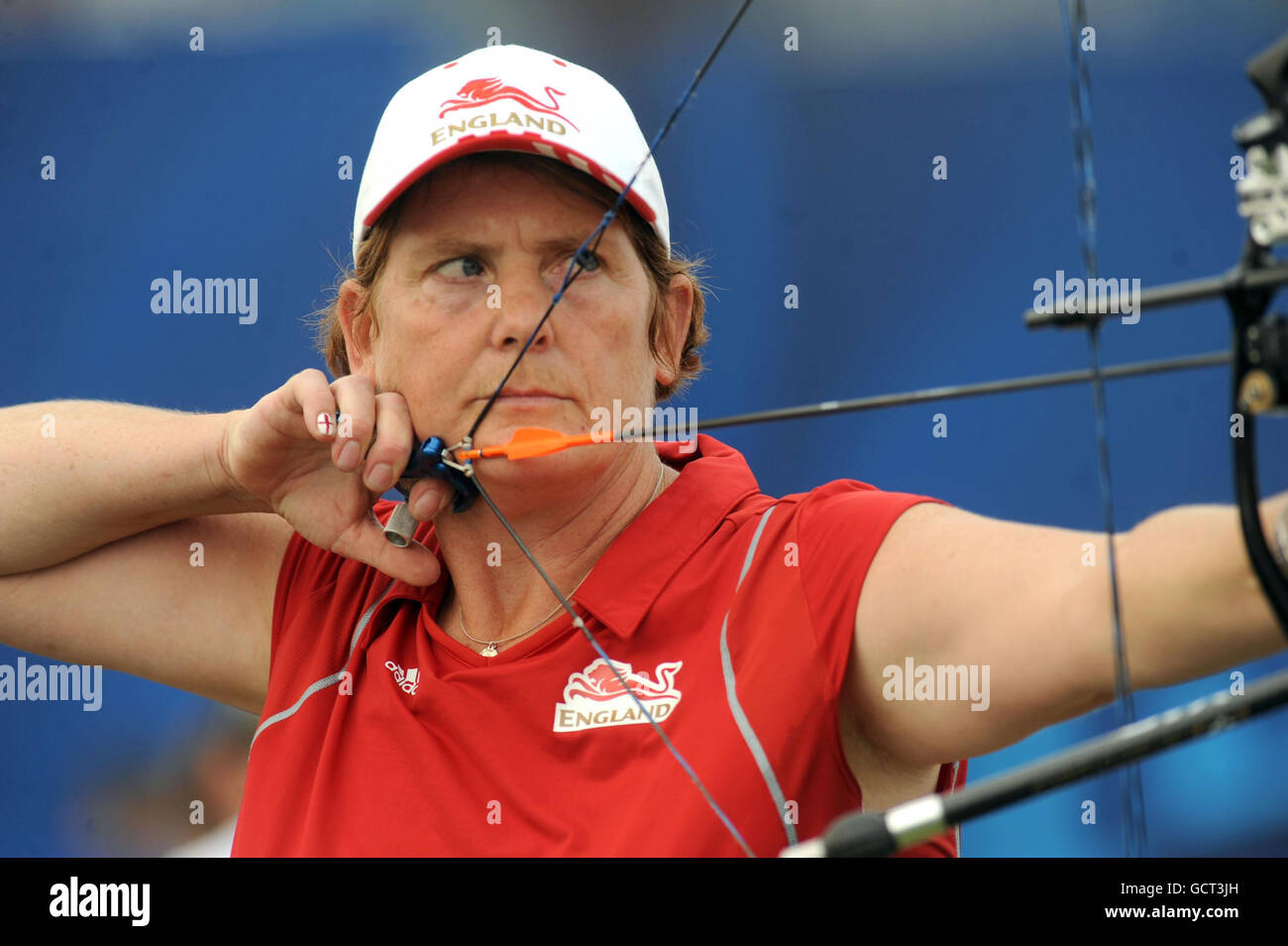 England's Nichola Simpson in action during the Women's Team Compound ...
