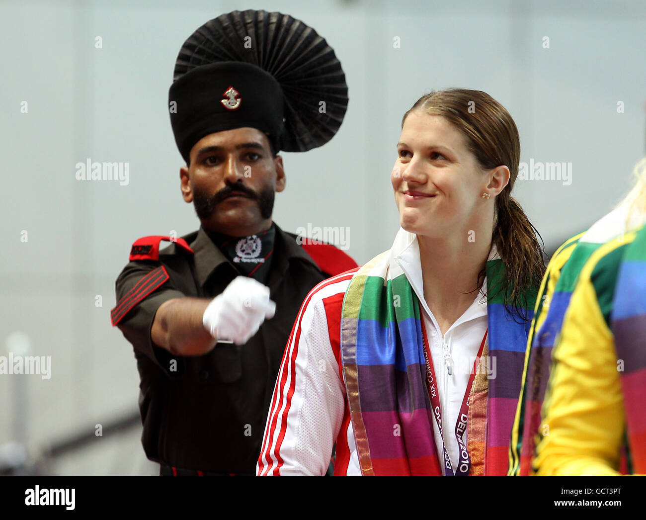 England's Kate Haywood smiles after winning bronze in the Womens 50m ...
