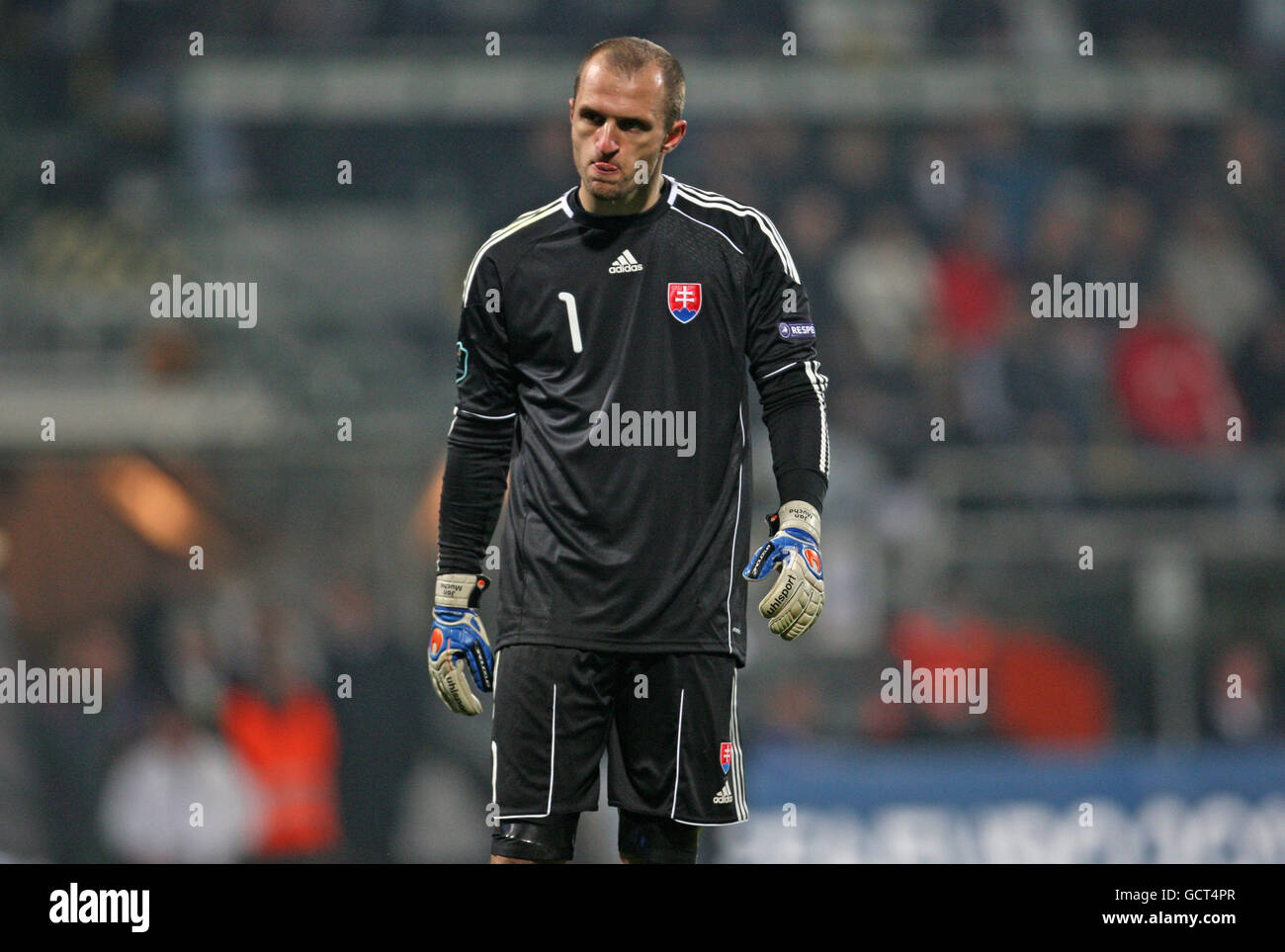 Slovakia goalkeeper Jan Mucha during the UEFA Euro 2012 Qualifying ...
