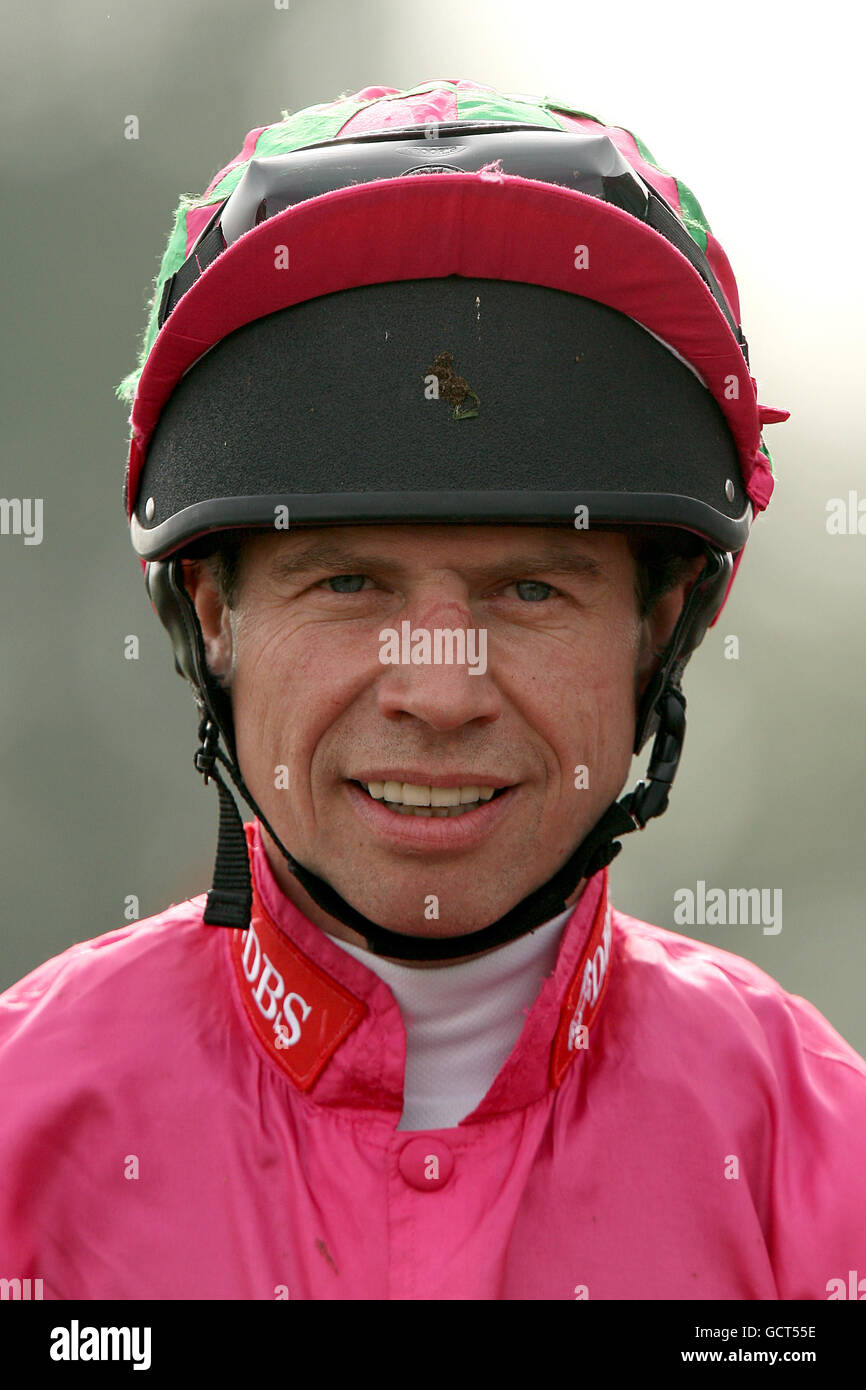 Former jockey Jamie Osborne prior to The Fudge And Smudge Leger Legends ...