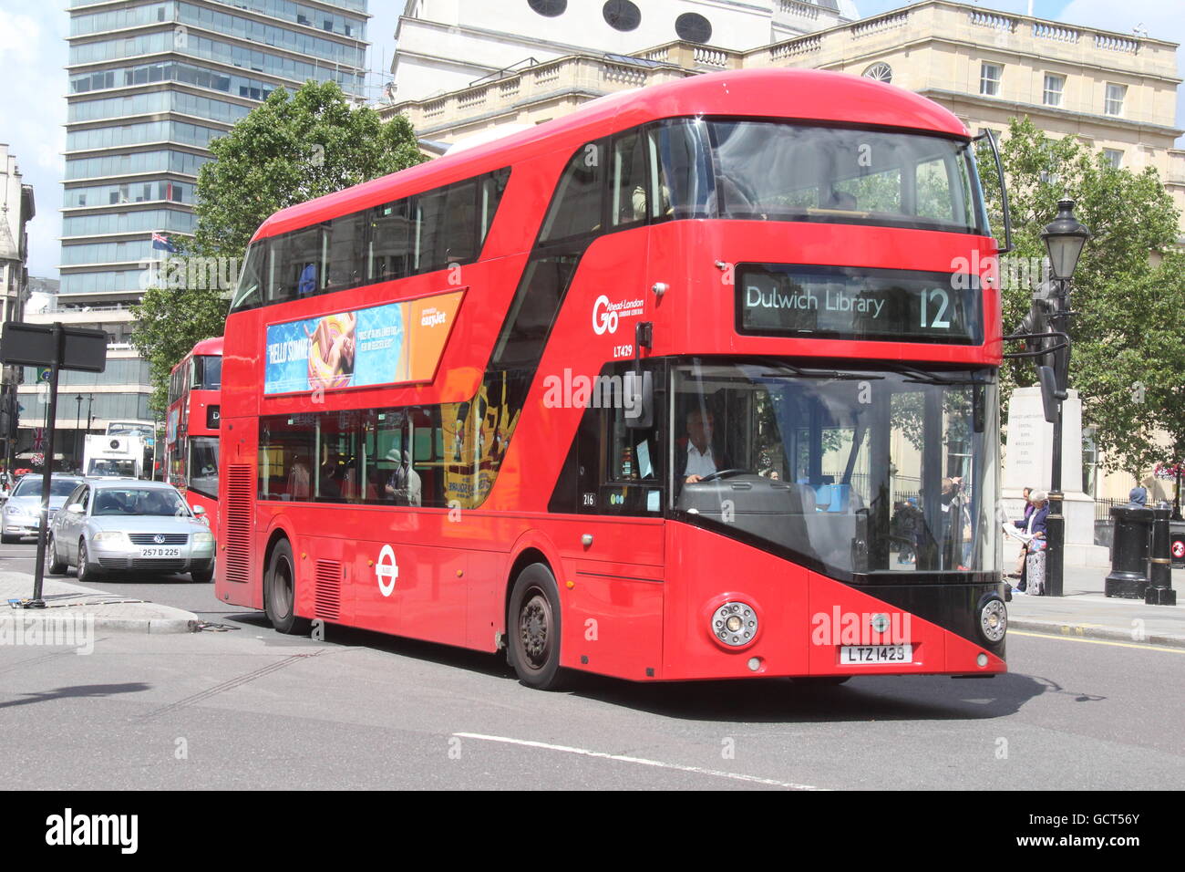 A RED NEW ROUTEMASTER LONDON BUS Stock Photo - Alamy