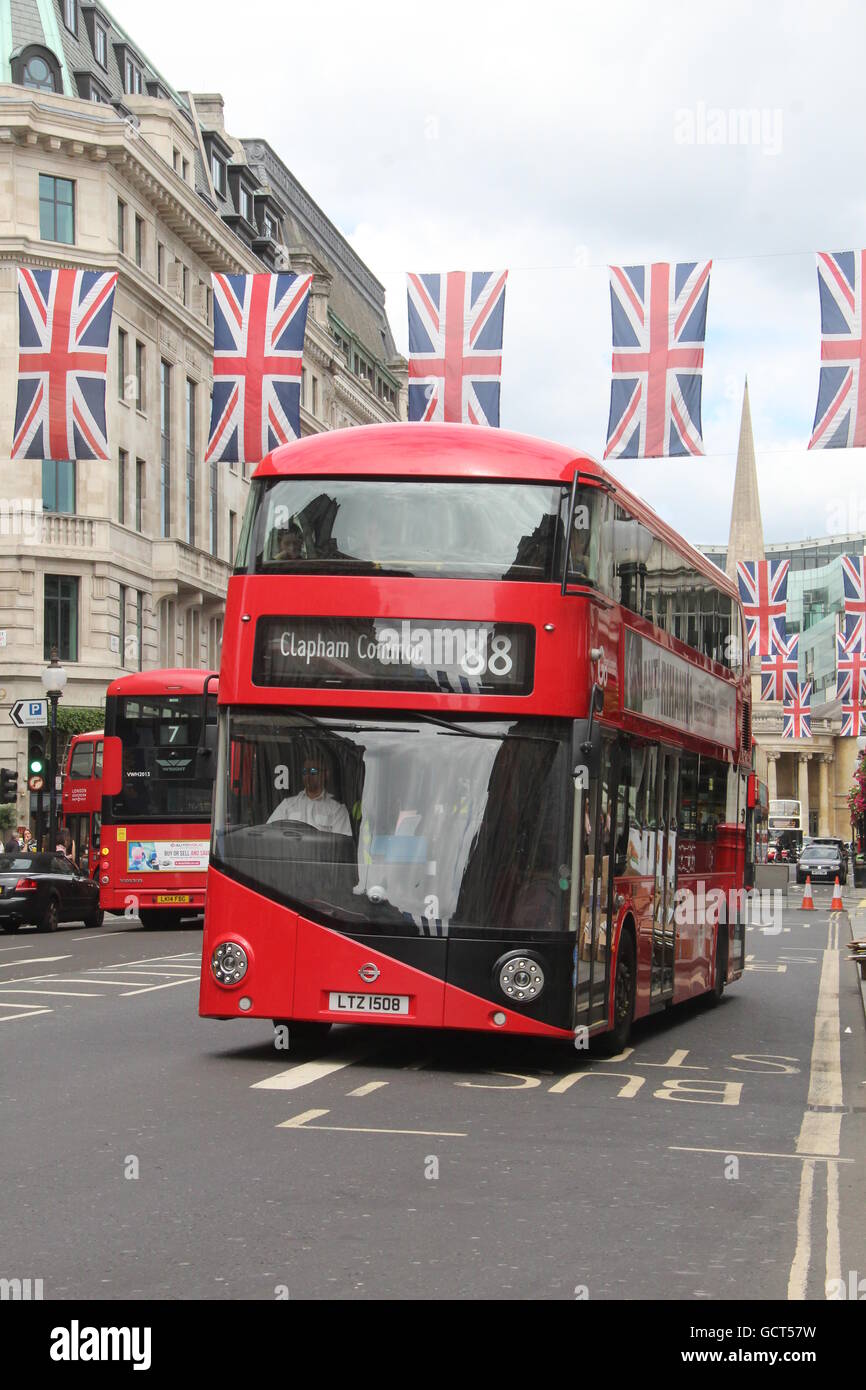 A RED NEW ROUTEMASTER LONDON BUS Stock Photo - Alamy