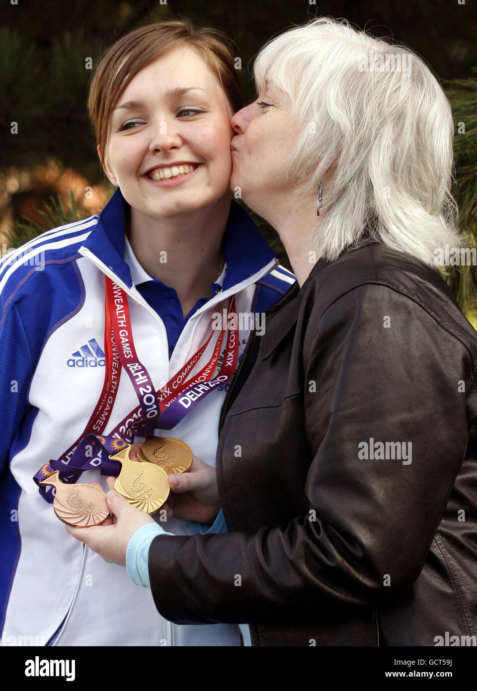 Gold medalist jennifer mcintosh mother shirley mcintosh glasgow airport ...