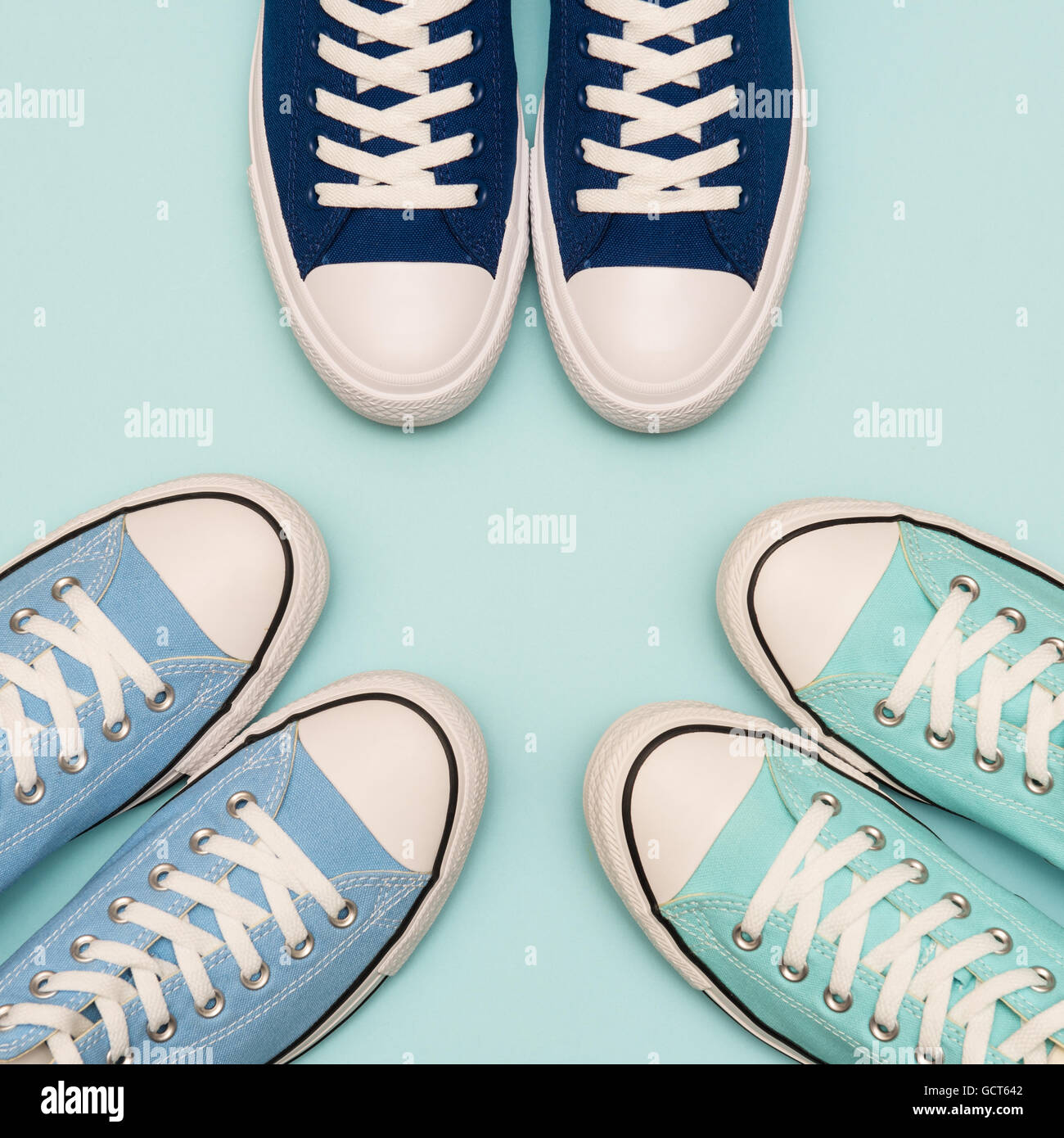 Light blue sneakers hi-res stock photography and images - Alamy
