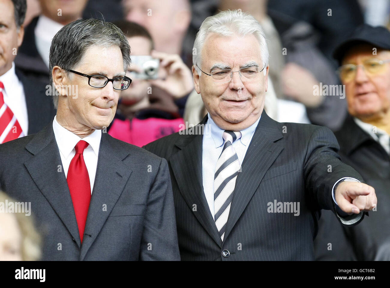 New owner of Liverpool FC John W Henry in the stands with Everton ...