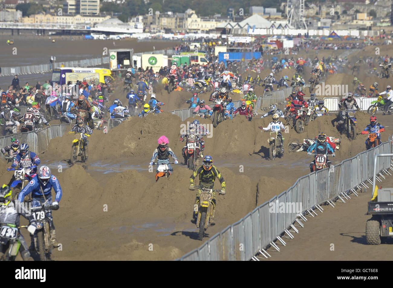 Competitors in the Adult Solo Race on Weston-super-Mare beach on the ...