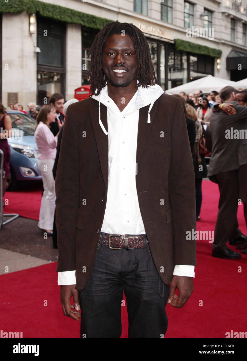 Sudanese actor and musician Emmanuel Jal attends the premiere of Africa ...
