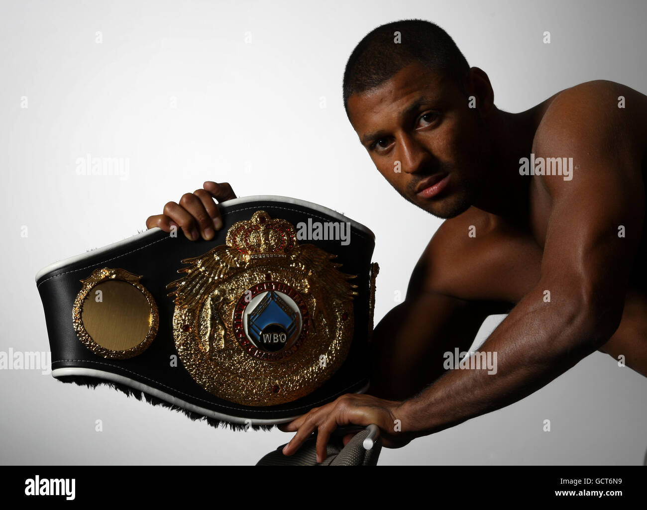 Sheffield boxer Kell Brook poses for the photographer during a Press ...