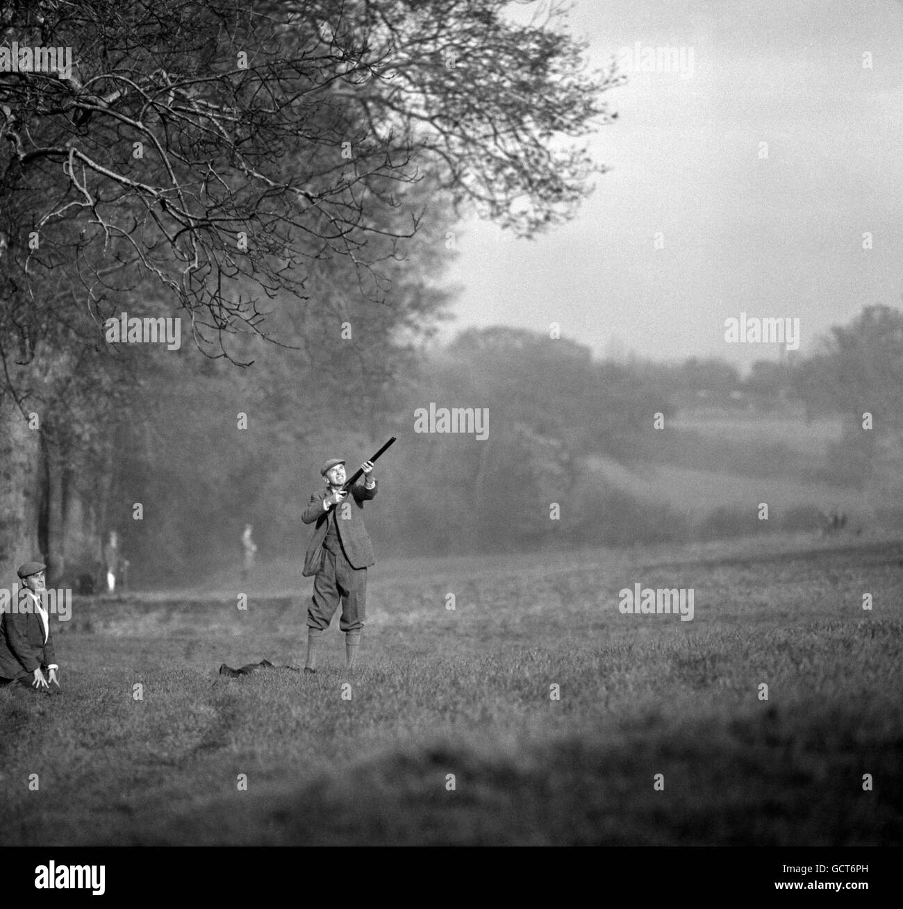 With deadly precision, Sir Alec Douglas-Home brings down a bird during ...