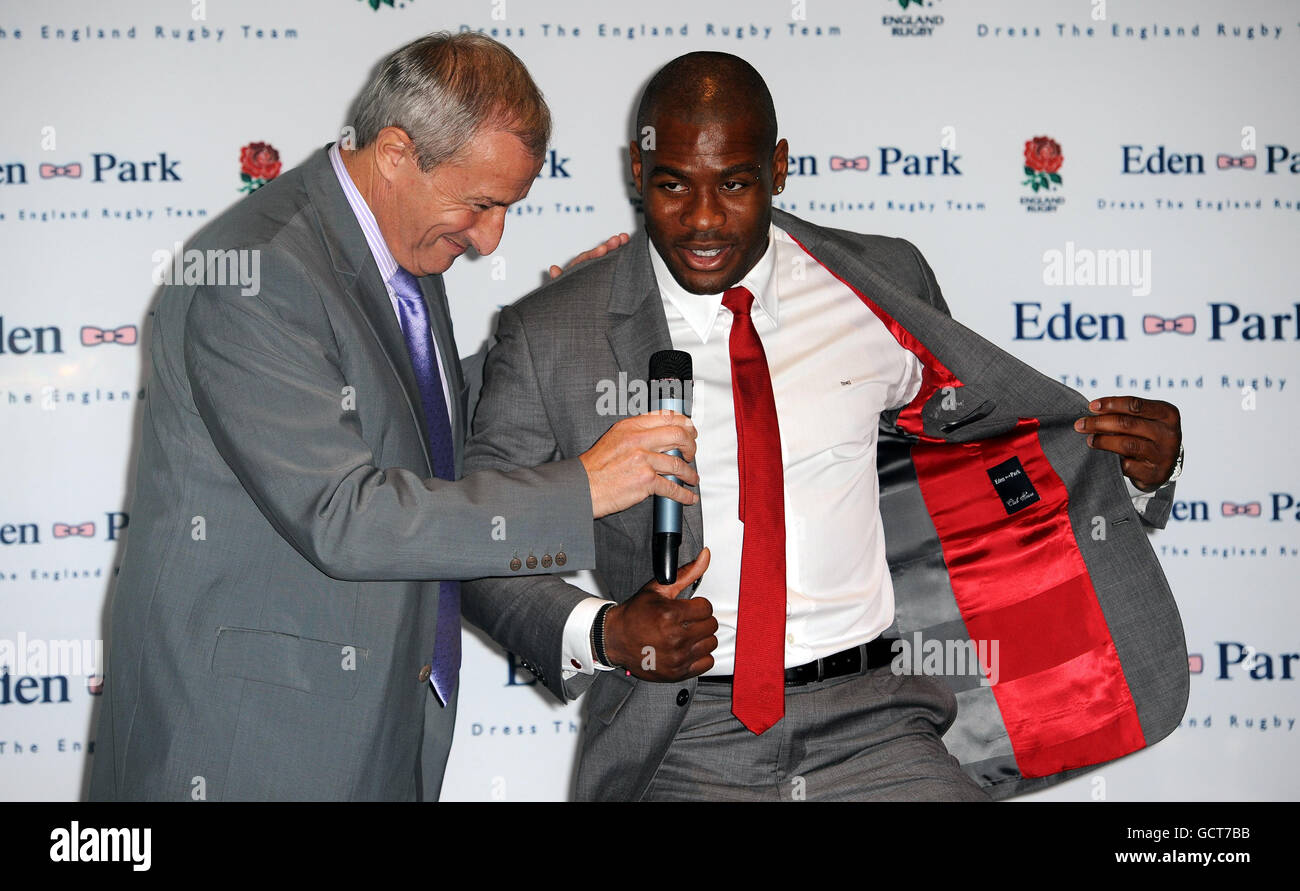 England rugby union team formalwear launch Stock Photo - Alamy
