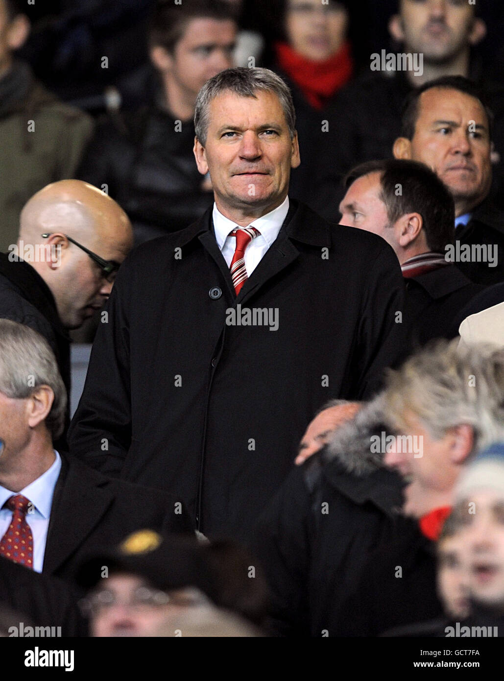 Manchester United Chief Executive David Gill in the stands prior to ...