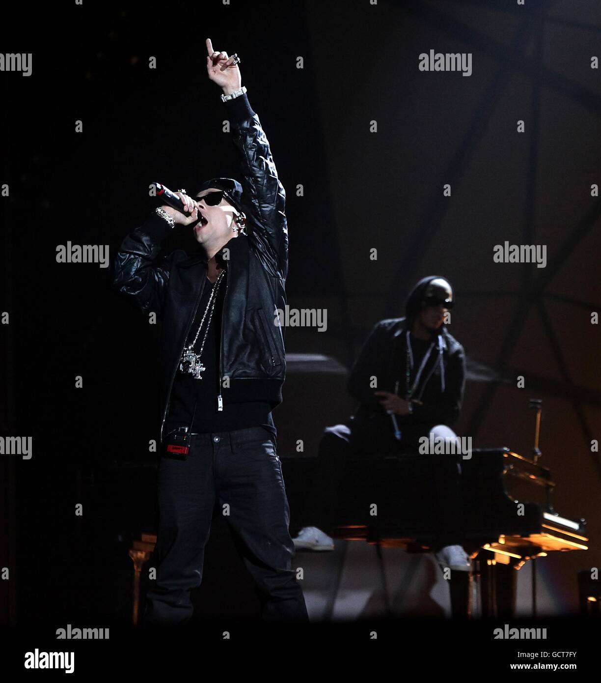 Dino 'Dappy' Contostavlos of N-Dubz performs on stage during the 2010 ...