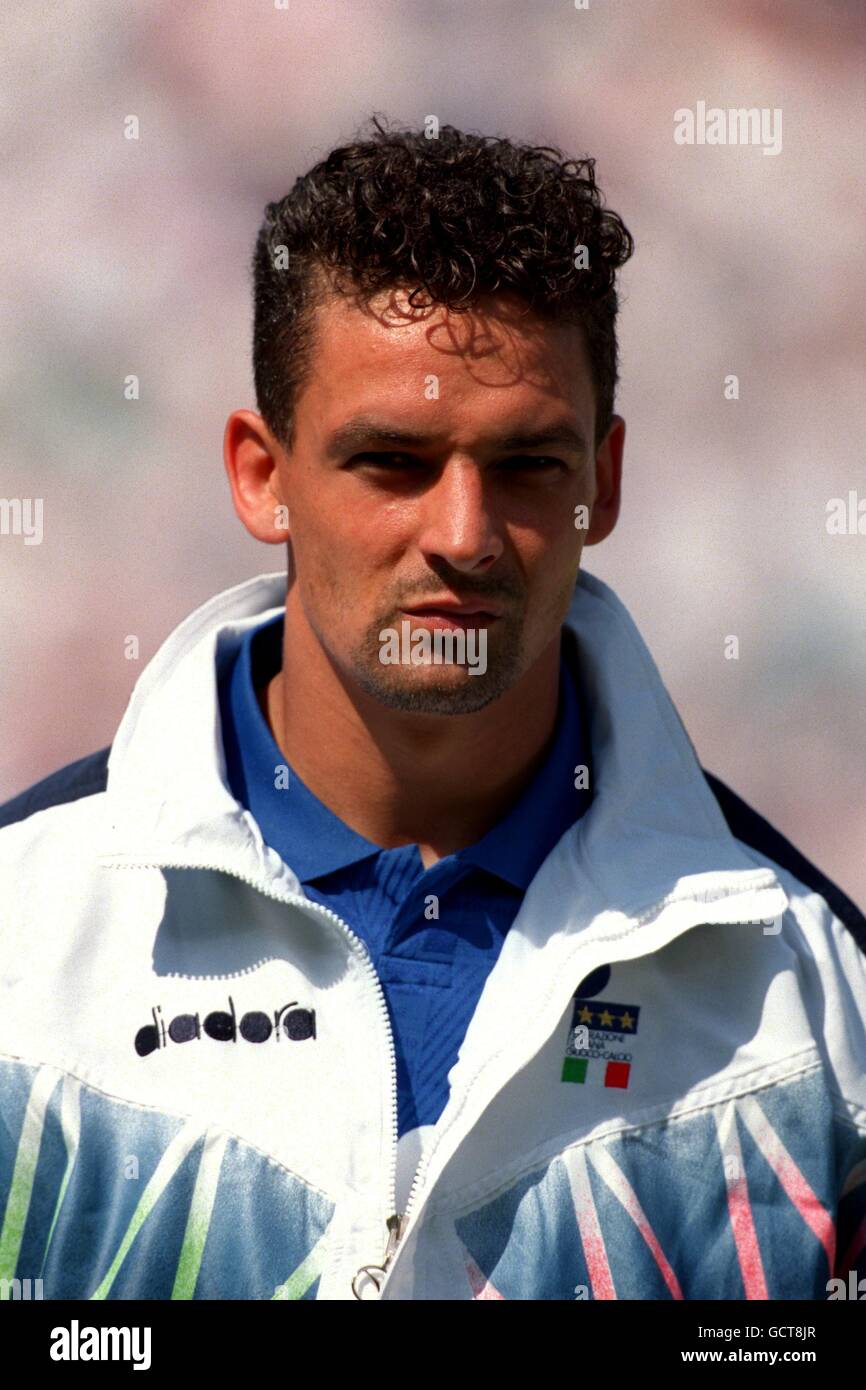 WORLD CUP SOCCER. Roberto Baggio, Italy ****** portrait Stock Photo - Alamy