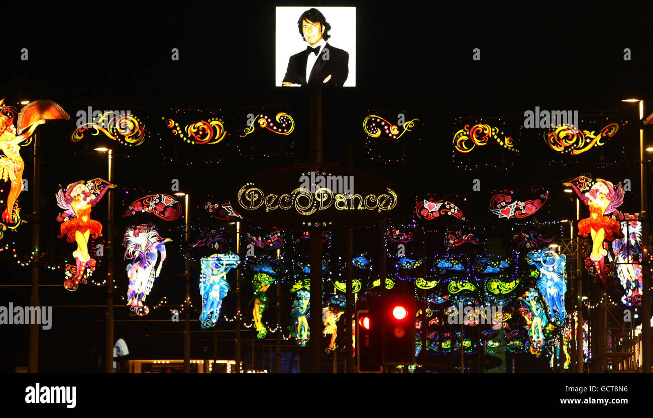 Blackpool Illuminations. General view of Blackpool illuminations Stock ...