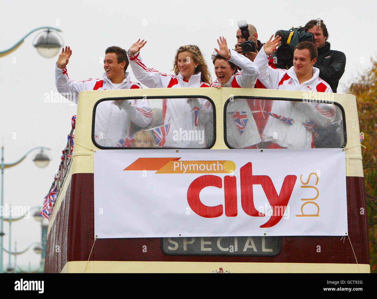 British Commonwealth medallists (from right) Antony James, Katherine ...