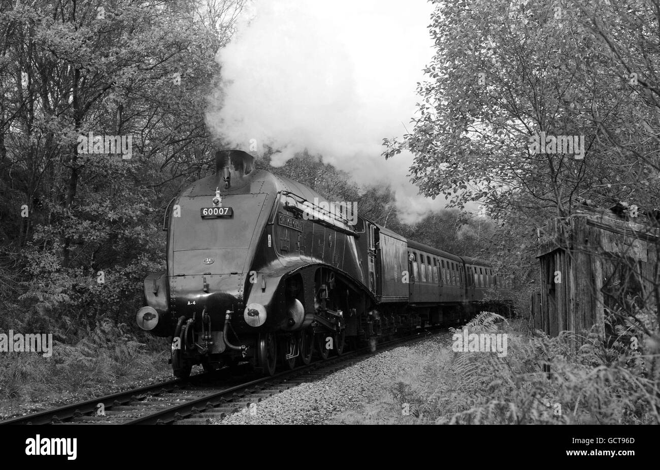 Steam engine 60007 sir nigel gresley Black and White Stock Photos ...