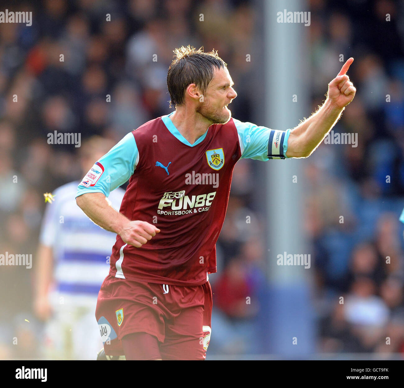 Burnleys graham alexander celebrates scoring hi-res stock photography ...
