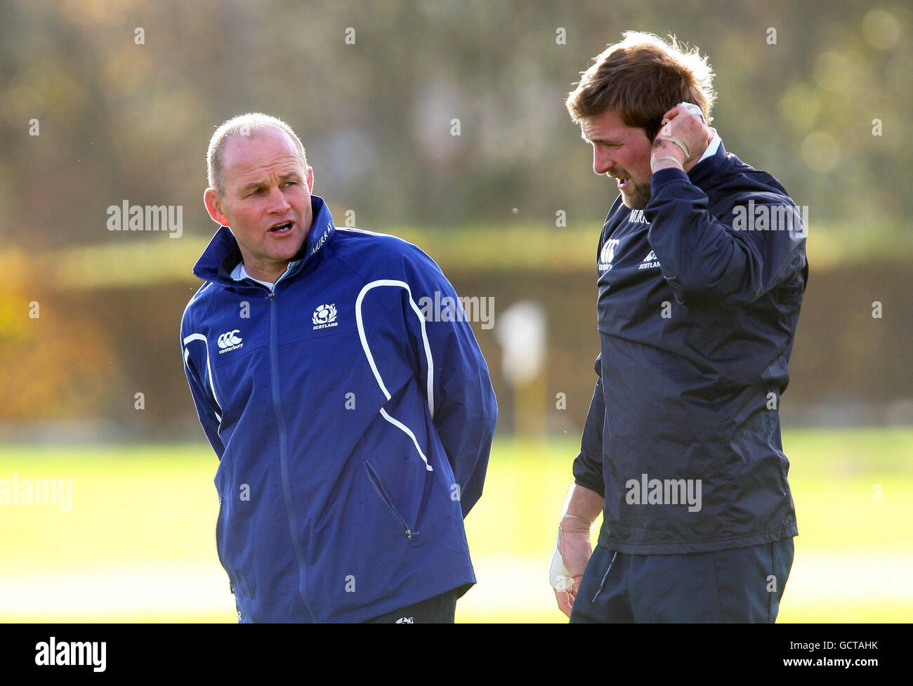Rugby Union - Scotland Training Session - St Andrews Old Course Stock ...