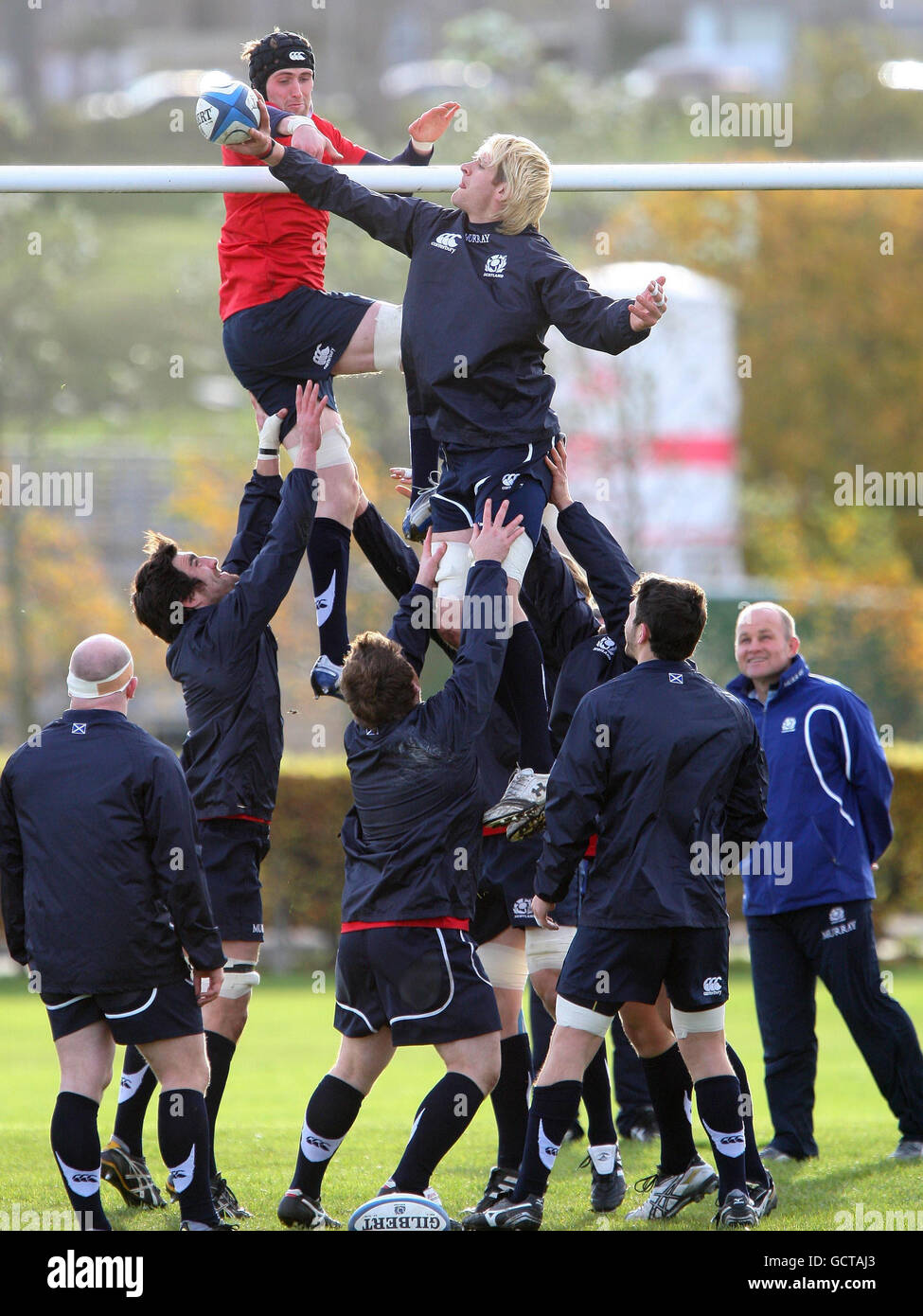 Rugby Union - Scotland Training Session - St Andrews Old Course Stock ...