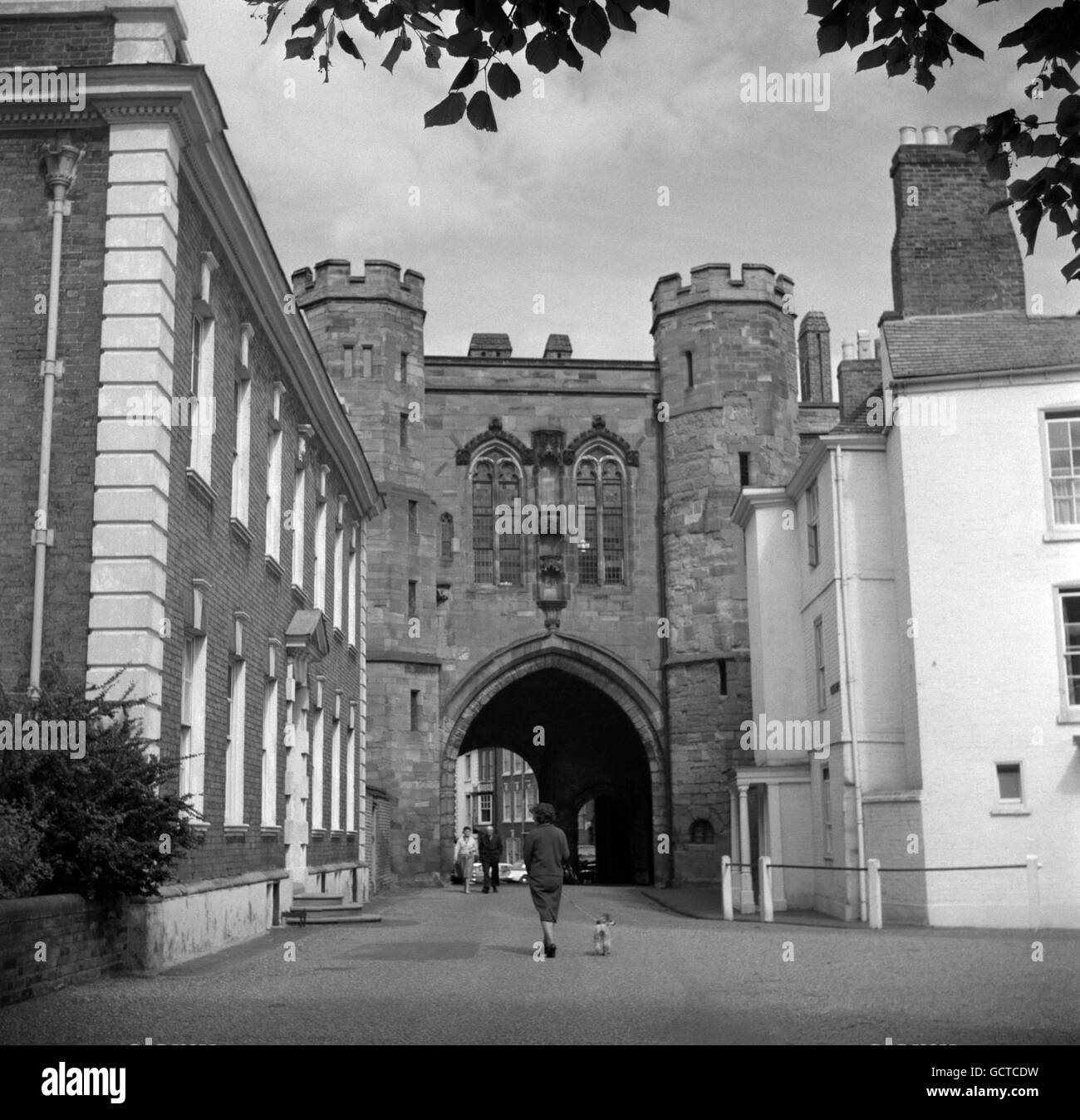 The arched gateway that leads into Cathedral Close in the city of ...