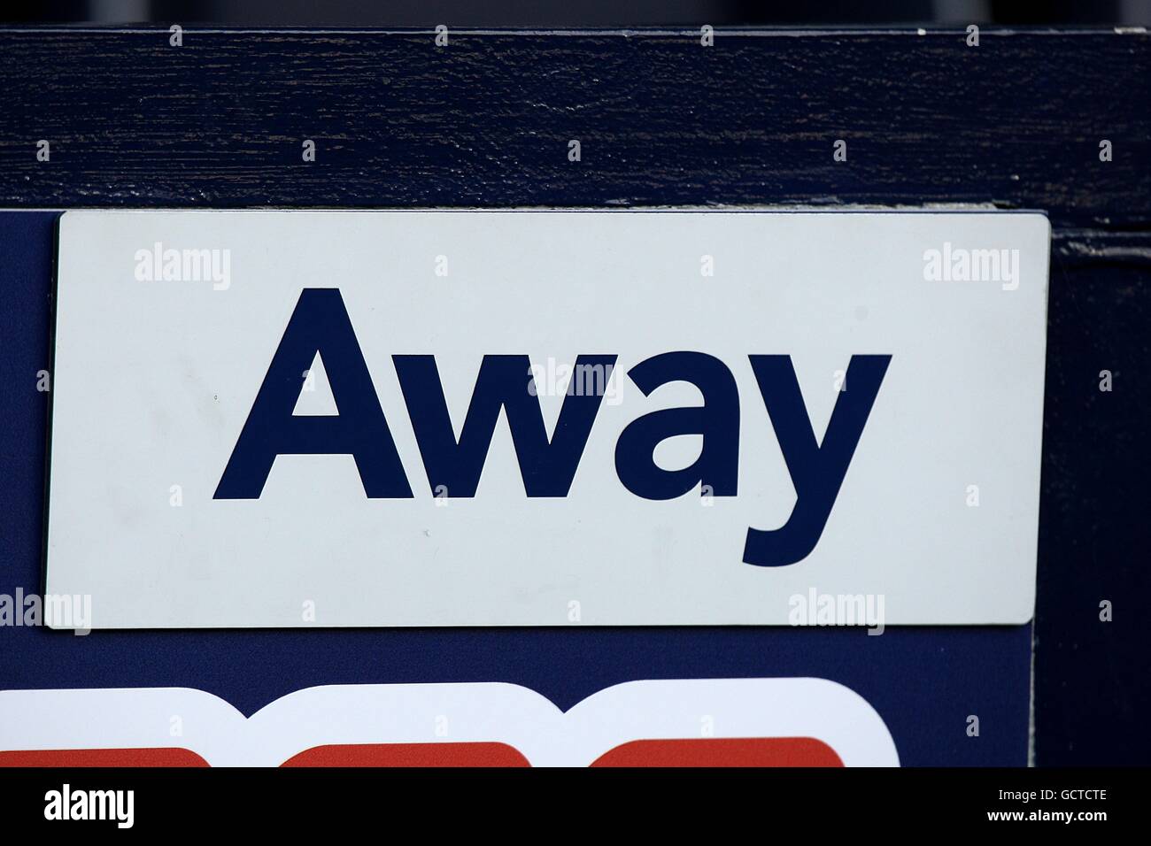 General view of an away team sign hi-res stock photography and images ...